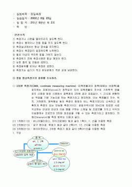 기계공작-정밀예비 - 3차원 측정기 CMM, 조도 측정기, 지원도 측정기, 윤곽형상 측정기, 표면거칠기-1페이지