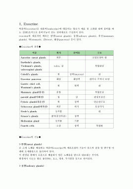 생리학 - Exocrine, Endocrine, Ectocrine, Autocrine, Paracrine, Intracrine-1페이지