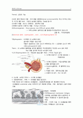 [생리학] 신장 (요약, 예상문제)-1페이지