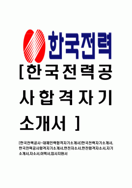 [한국전력공사 대체인력 합격 자기소개서] - 한국전력공사 비젼, 예상 면접 기출문제-1페이지