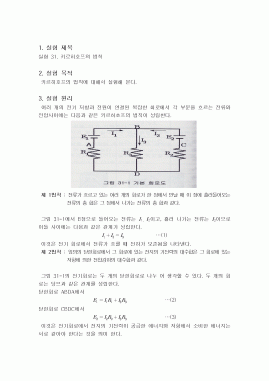 실험 31. 키르히호프의 법칙-1페이지