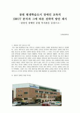 창원 평생학습도시 장애인 교육의 swot 분석과 그에 따른 전략적 방안 제시-1페이지