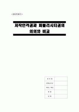 저작인격권 의의, 종류와 퍼블리시티권 의의, 역사, 필요성 - 저작인격권,퍼블리시티권 비교, 공표건, 성명표시권, 동일성유지권, 공동저작물의 저작인격권, 저작자 사후의 인격적이익의 보호-1페이지