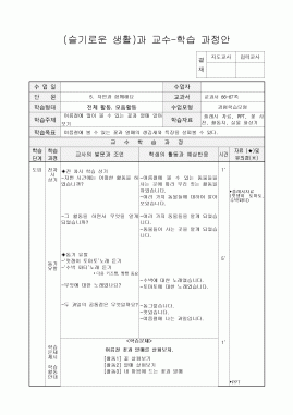 1학년 슬기로운생활 지도안-5.자연과 함께해요-여름철에 많이 볼 수 있는 꽃과 열매 알아보기(중안)-1페이지