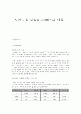 노인 가정 대상복지서비스의 내용-1페이지