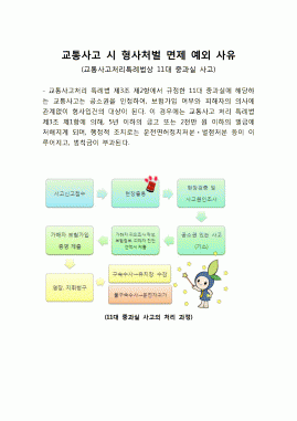 교통사고 시 형사처벌 면제 예외 사유 (교통사고처리특례법상 11대 중과실 사고)-1페이지