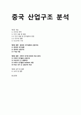 중국 산업구조 분석-1페이지