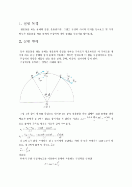 [일반물리학실험] 원운동과 구심력 - 원운동을 하는 물체의 질량, 운동반지름, 그리고 구심력 사이의 관계를 알아보고 몇 가지 변수가 원운동을 하는 물체의 구심력에 어떤 영향을 주는가를 알아본다.-1페이지