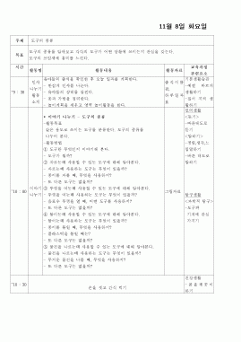 11월 일일 수업게획안 주제-도구의 종류-1페이지