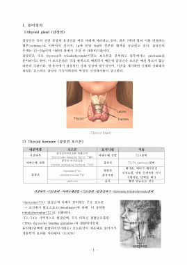 갑상선의 구조와 기능-1페이지