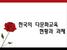 한국의 다문화교육 현황과 과제 (한국 다문화교육 현황, 다문화교육 도입과정, 다문화교육의 특징).PPT자료-1페이지