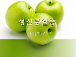 정신분열증 사례연구 -1페이지