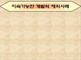 지속가능한 개발의 해외사례 -1페이지