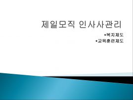 [인적자원관리] 제일모직 인사사관리 (복지제도, 교육훈련제도).ppt-1페이지