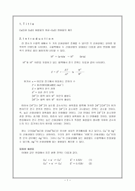 Cu(I)과 Cu(II) 화합물의 비교-Cu(I) 염화물의 제조-1페이지