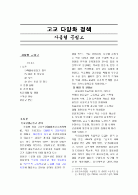 [행정페이퍼파이널] 고교 다양화 정책 - 자율형 공립고-1페이지