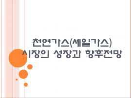 [천연가스] 천연가스(셰일가스) 시장의 성장과 향후전망.PPT자료-1페이지