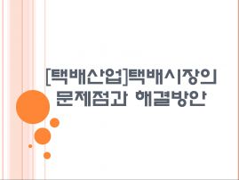 [택배산업,택배현황] 택배시장의 문제점과 해결방안.PPT자료-1페이지