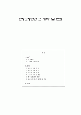 한중고령화와 그 패러다임 변화 (한국, 중국)-1페이지