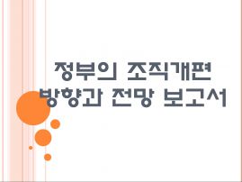 [조직개편] 정부조직개편 방향과 전망.PPT자료-1페이지