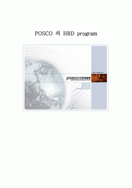 POSCO 인재 개발원 (POSCO 의 HRD program)-1페이지