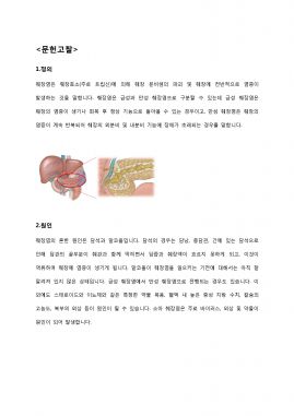 성인간호학 내과병동 췌장염 (R/O acute pancreatitis) case study -1페이지