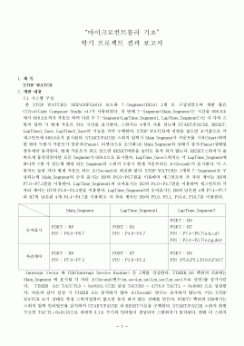 MCU MSP430FG4618 보드를 이용한 stopwatch-1페이지