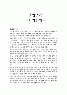 경영조직 - 기업문화 사례 연구 및 조사-1페이지