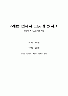 전경린 작가분석과 작품분석 (30살의 여자...그리고 욕망 - 새는 언제나 그곳에 있다)-1페이지