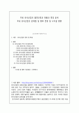 국내 외식산업의 발전과정과 현황과 특징 분석 - 국내 외식산업의 문제점 및 향후 전망 및 나아갈 방향-1페이지