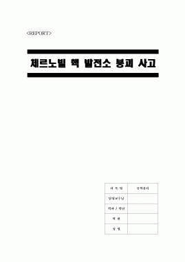 [공학윤리사례] 체르노빌 핵 발전소 붕괴 사고 체르노빌 원자력 발전소 사고 원에 따른 논쟁 사고에 따른 피해 사고 후의 체르노빌-1페이지