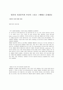 일본의 지진분석과 쓰나미 그리고 그에따른 문제점들-1페이지