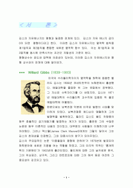 [물리화학] 깁스 프리 에너지와 평형상수와의 관계-1페이지