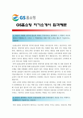 [GS홈쇼핑자기소개서] 2013 GS홈쇼핑자기소개서 합격예문+면접족보_GS홈쇼핑자기소개서예문_GS홈쇼핑자기소개서샘플_GS홈쇼핑자소서-1페이지