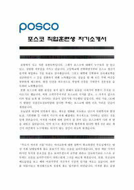 [포스코직업훈련생 자기소개서] 2013 포스코직업훈련생자기소개서 합격예문_포스코직업훈련생자기소개서예문_포스코직업훈련생자기소개서샘플_포스코직업훈련생자소서-1페이지