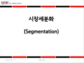 시장세분화 (Segmentation) (시장 세분화의 절차, 스포츠시장 세분화 요건, 기준변수, 사례).PPT자료-1페이지