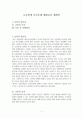 지역사회에 필요한 정신건강교육프로그램(초등학생 음주문제 예방교육)-1페이지