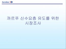 까르푸 신수요층 유도를 위한 시장조사.PPT자료-1페이지