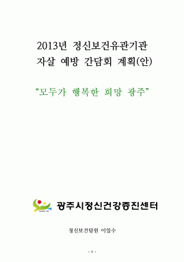 2013년 간담회 계획(안)-1페이지