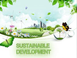 sustainable  development (지속가능개발 의미, 해외의 친환경도시, 옥상녹화).PPT자료-1페이지