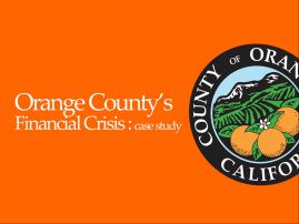 오렌지 카운티의 금융 위기 : 사례 연구 (Orange County`s Financial Crisis : Case Study).PPT자료-1페이지