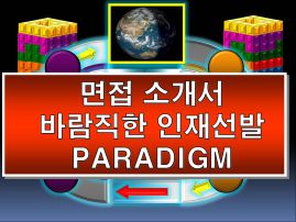 11.면접소개서 바람직한 인재선발 PARADIGM (신한 은행지원).PPT자료-1페이지