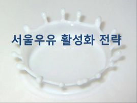 서울우유 활성화 전략 - 서울우유,매일유업,우유시장분석,우유마케팅,브랜드마케팅,서비스마케팅,글로벌경영,사례분석,swot,stp,4p.PPT자료-1페이지