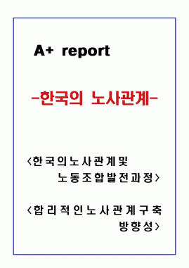 A+ <한국의노사관계변천사 및 문제점과 합리적인 노사관계발전 방향> -서론 본론 결론--1페이지