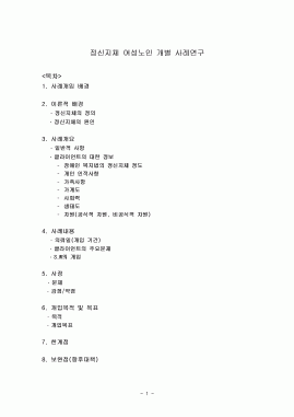 정신지체 여성노인 개별 사례연구-1페이지