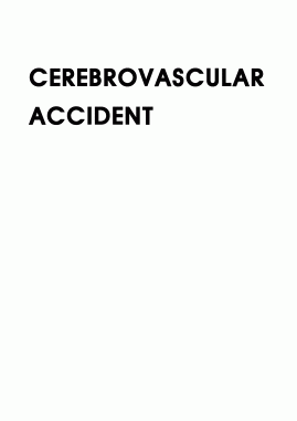 Cerebrovascular accident-1페이지