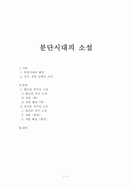 분단시대의 소설 [황순원 작가소개][작품 해설 학][작품 학][최인훈 광장]-1페이지