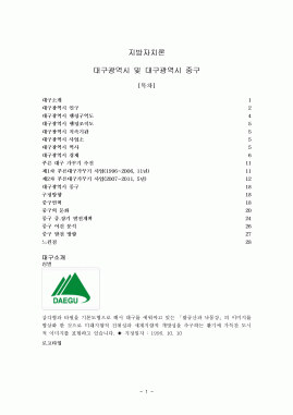 [지방자치론] 대구광역시 및 대구광역시 중구-1페이지