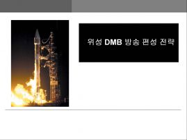 위성 DMB 방송 편성 전략 -1페이지