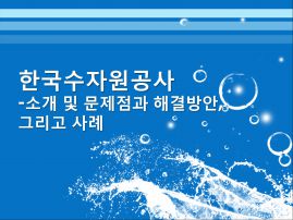 한국수자원공사,한국수자원공사기업분석,한국수자원공사주요사업,한수원,조직문화문제점,재정건정성의문제점,상수도위탁-1페이지